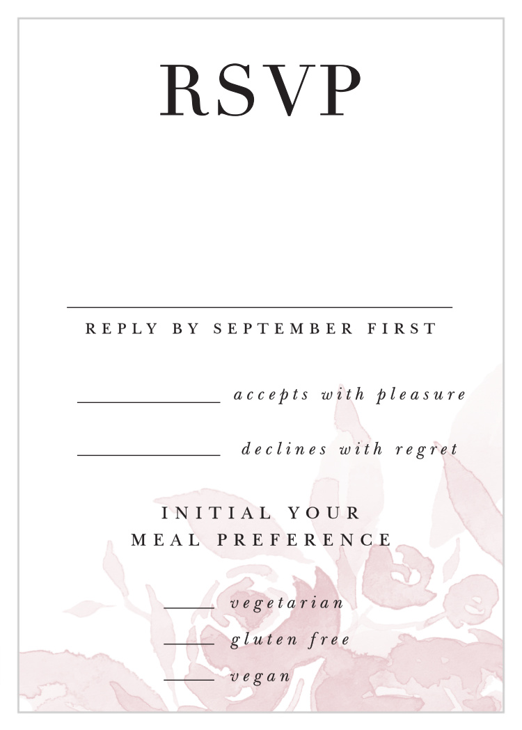 Fresh Peonies Response Cards by Basic Invite