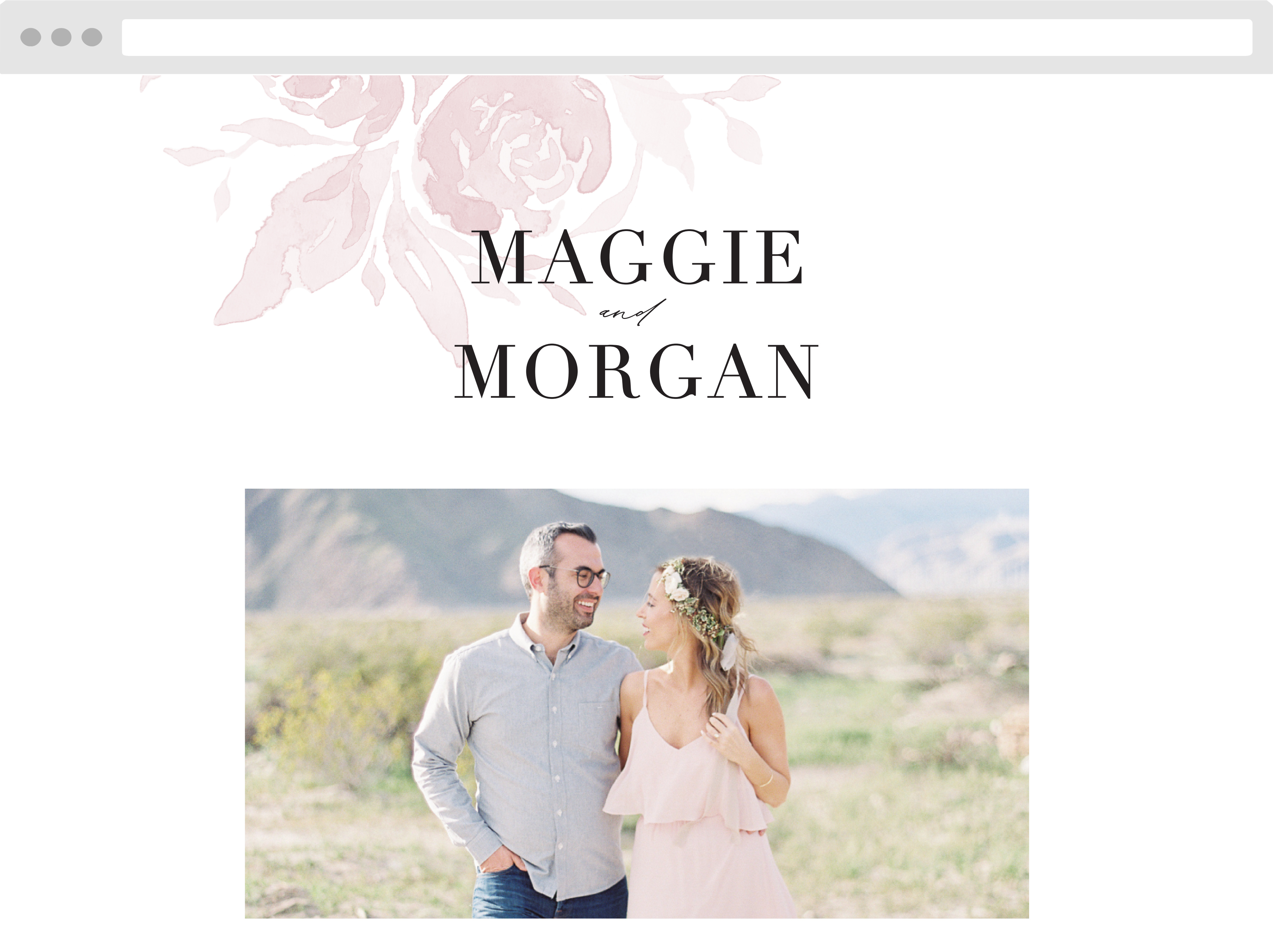 Fresh Peonies Wedding Website by Basic Invite