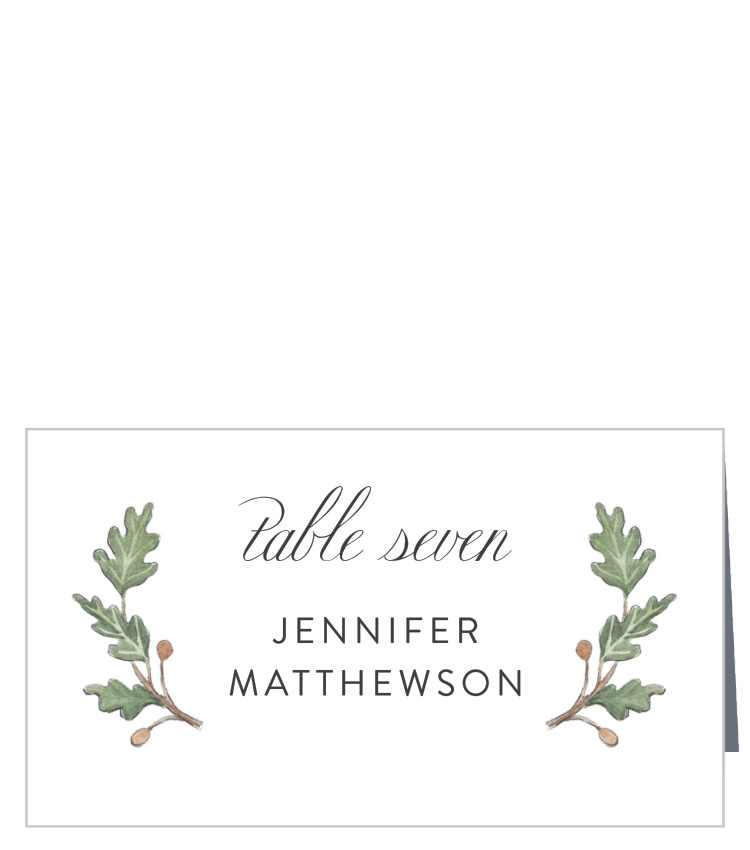 Oak Leaves Place Cards by Basic Invite