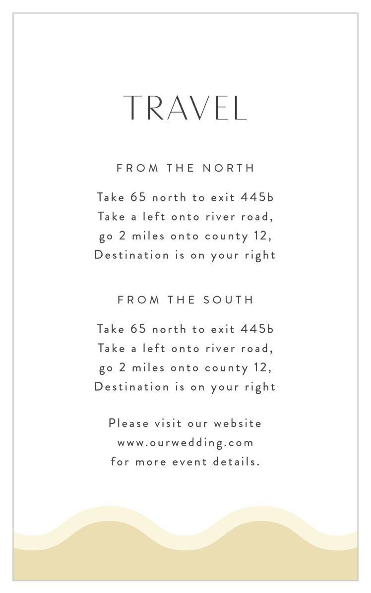 Wave Pool Direction Cards by Basic Invite