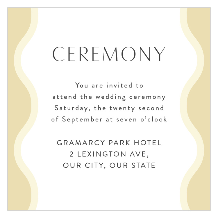 Wave Pool Ceremony Cards by Basic Invite