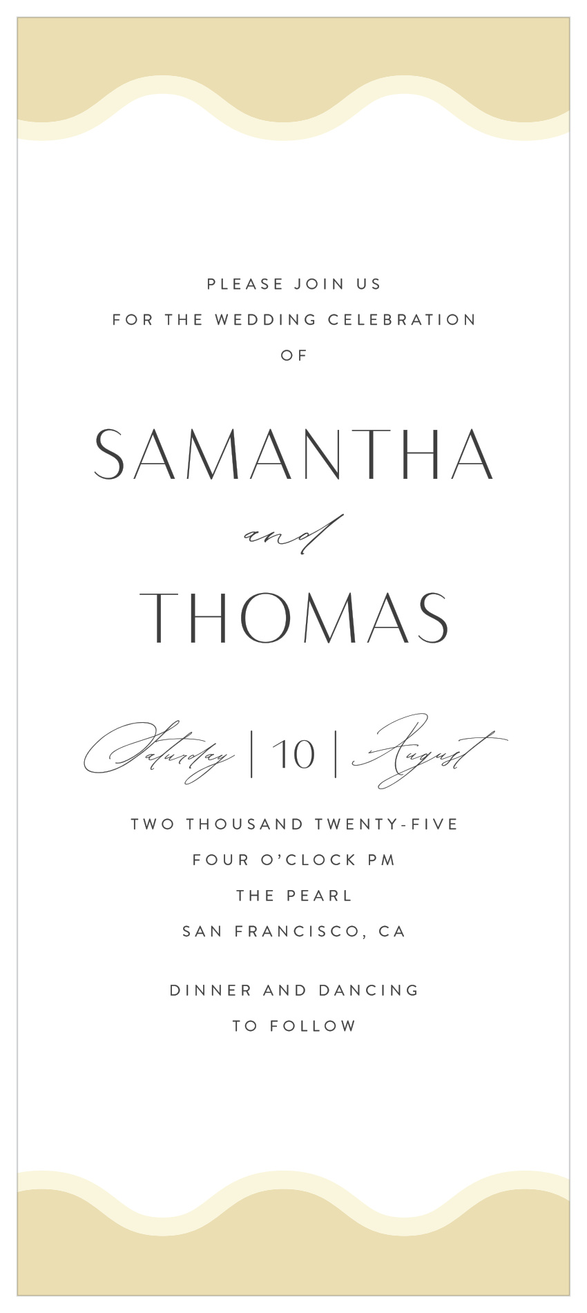 Wave Pool Tea Wedding Invitations by Basic Invite