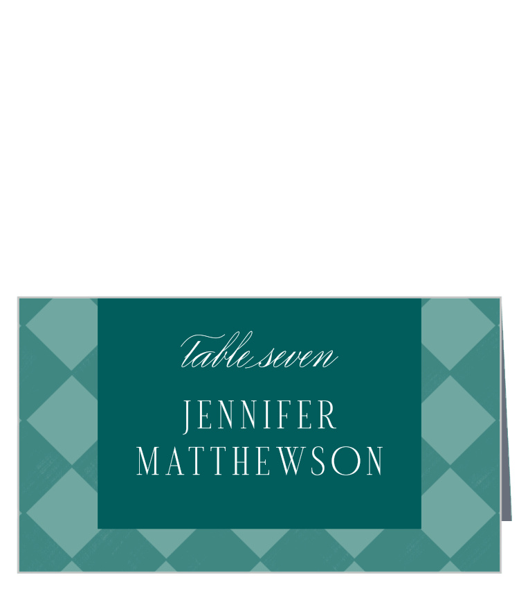 Classic Checker Place Cards by Basic Invite