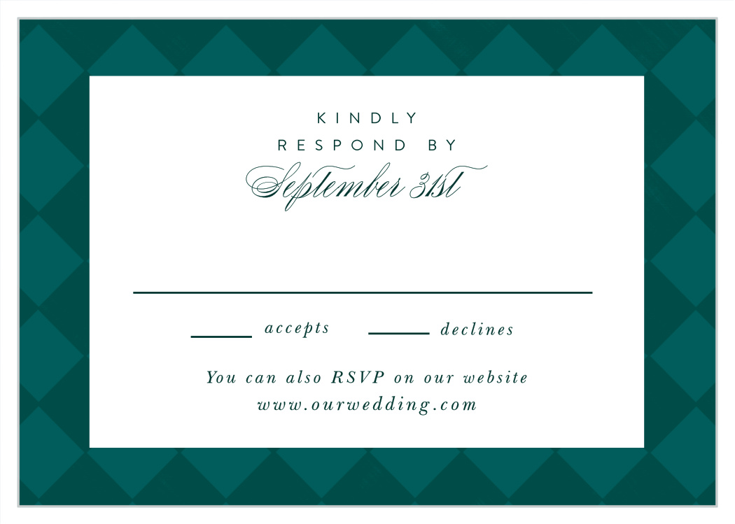 Classic Checker Response Cards by Basic Invite