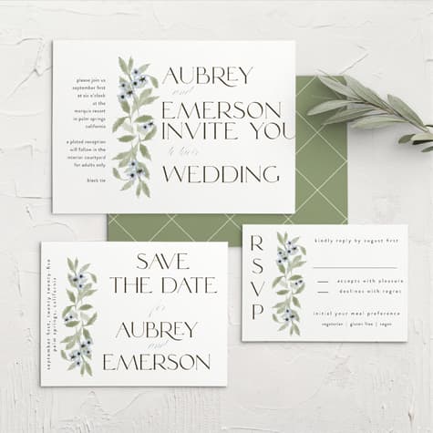 In Alignment Wedding Invitations by Basic Invite