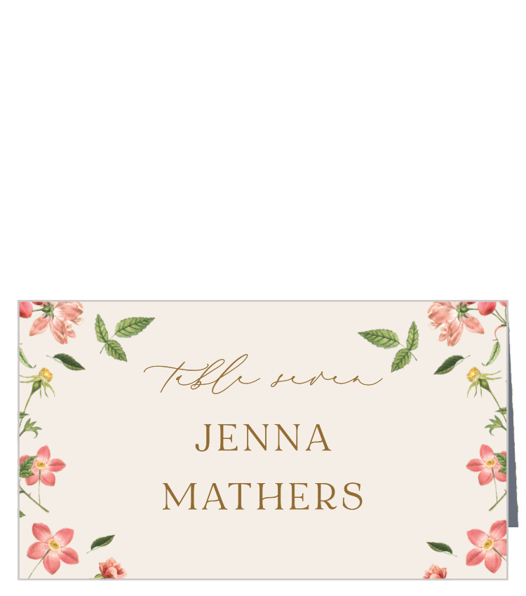 Foraged Florals Place Cards by Basic Invite