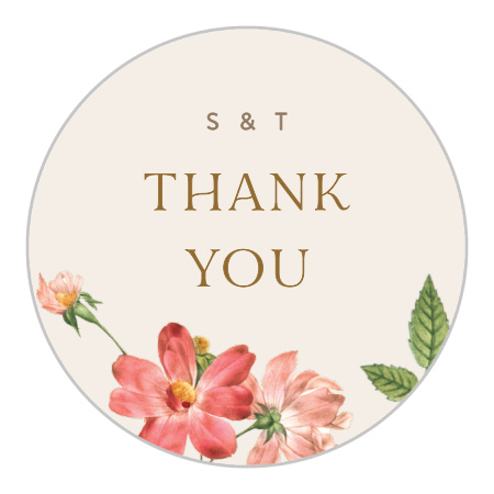 Foraged Florals Wedding Stickers by Basic Invite