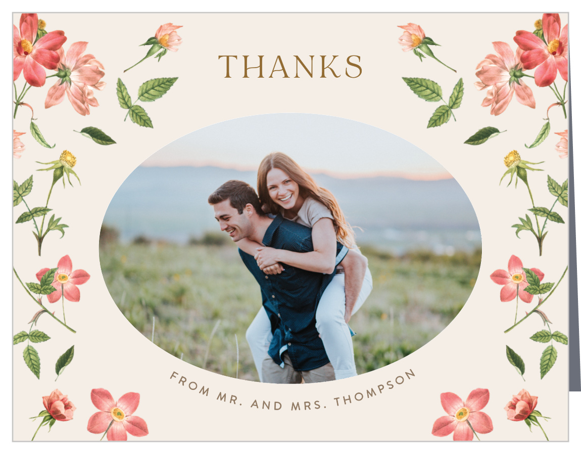 Foraged Florals Wedding Thank You Cards by Basic Invite