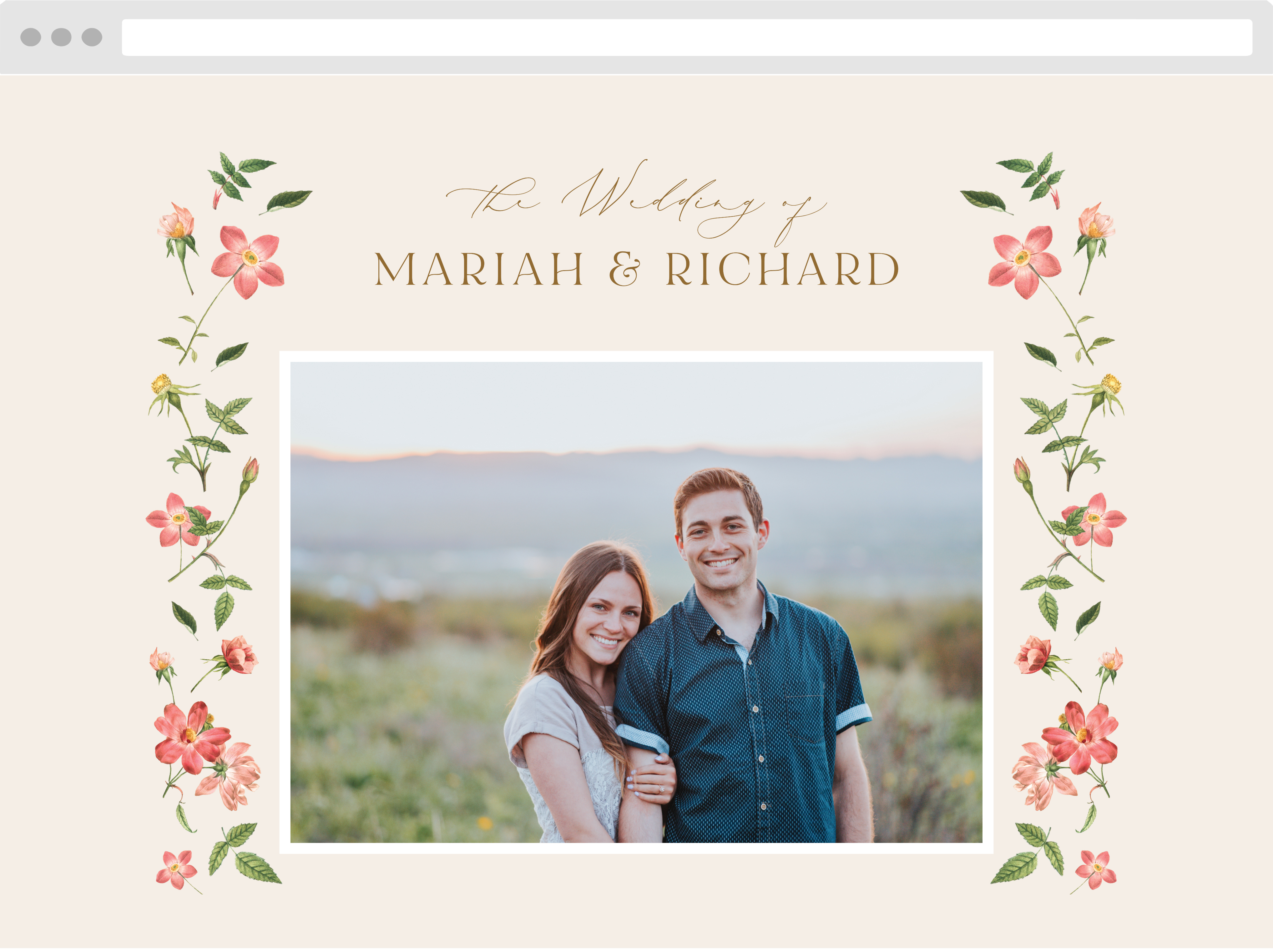 Foraged Florals Wedding Website by Basic Invite