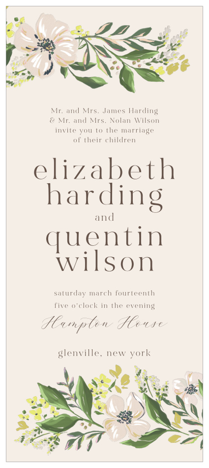 Spring Wedding Invitations - Match Your Color & Style Free!