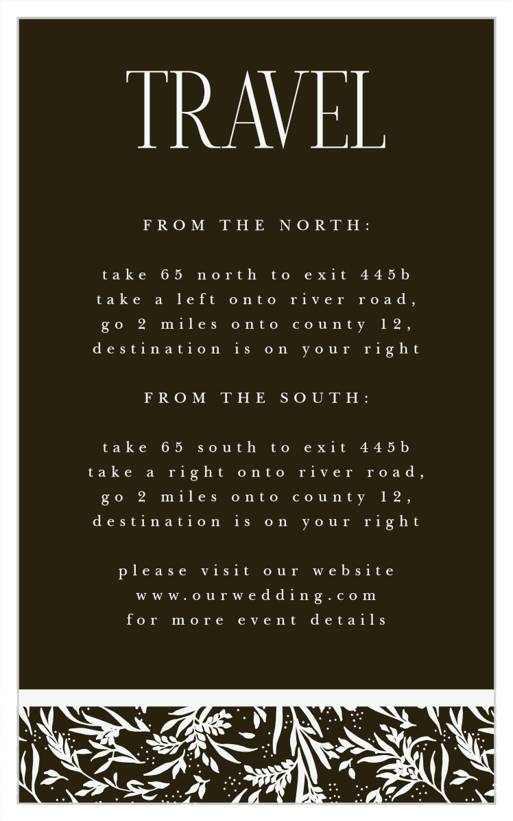 Wild Ophelia Direction Cards by Basic Invite