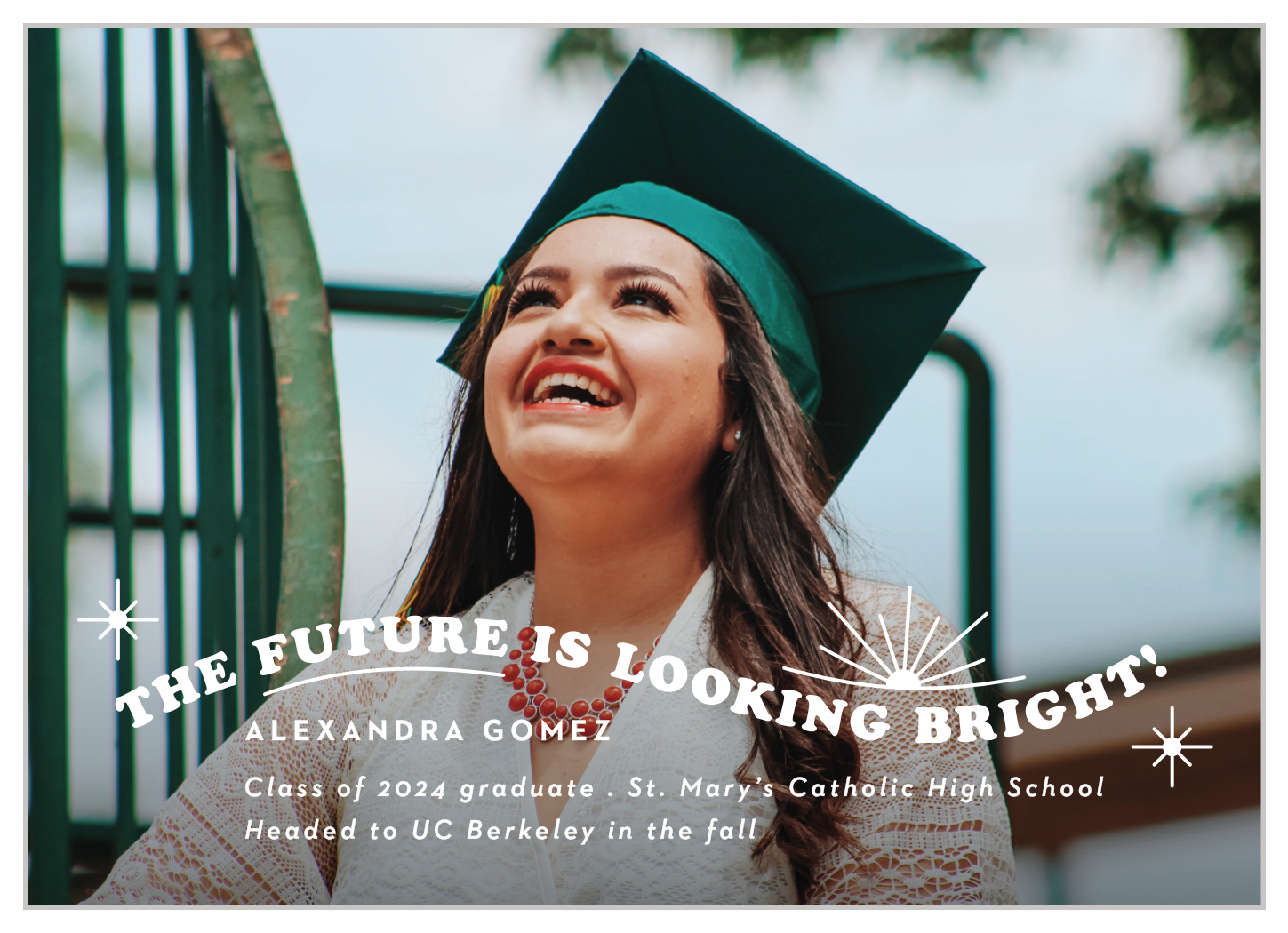 Future Looking Bright Graduation Announcements by Basic Invite