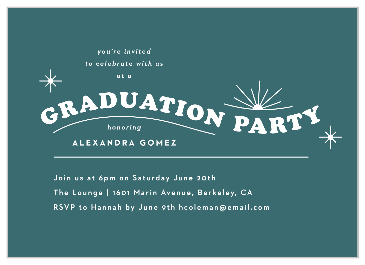 Future Looking Bright Graduation Invitations by Basic Invite