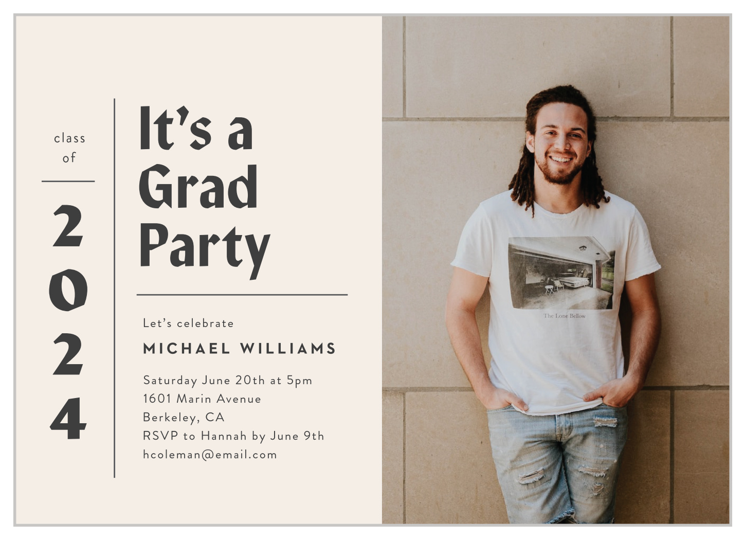 Mod Grid Graduation Invitations by Basic Invite