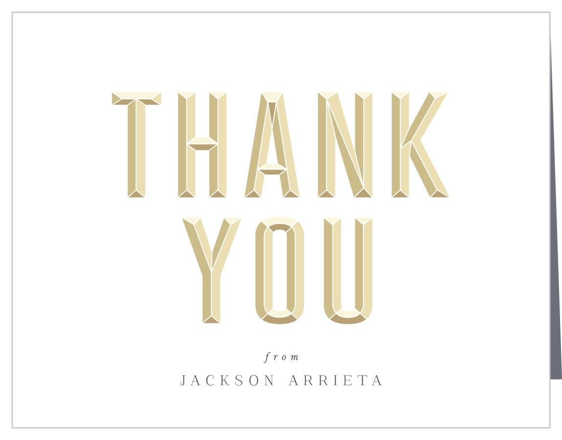 Bevel Year Graduation Thank You Cards by Basic Invite