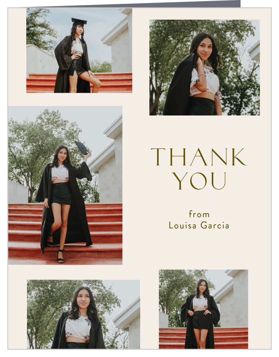 College Scrapbook Graduation Thank You Cards by Basic Invite