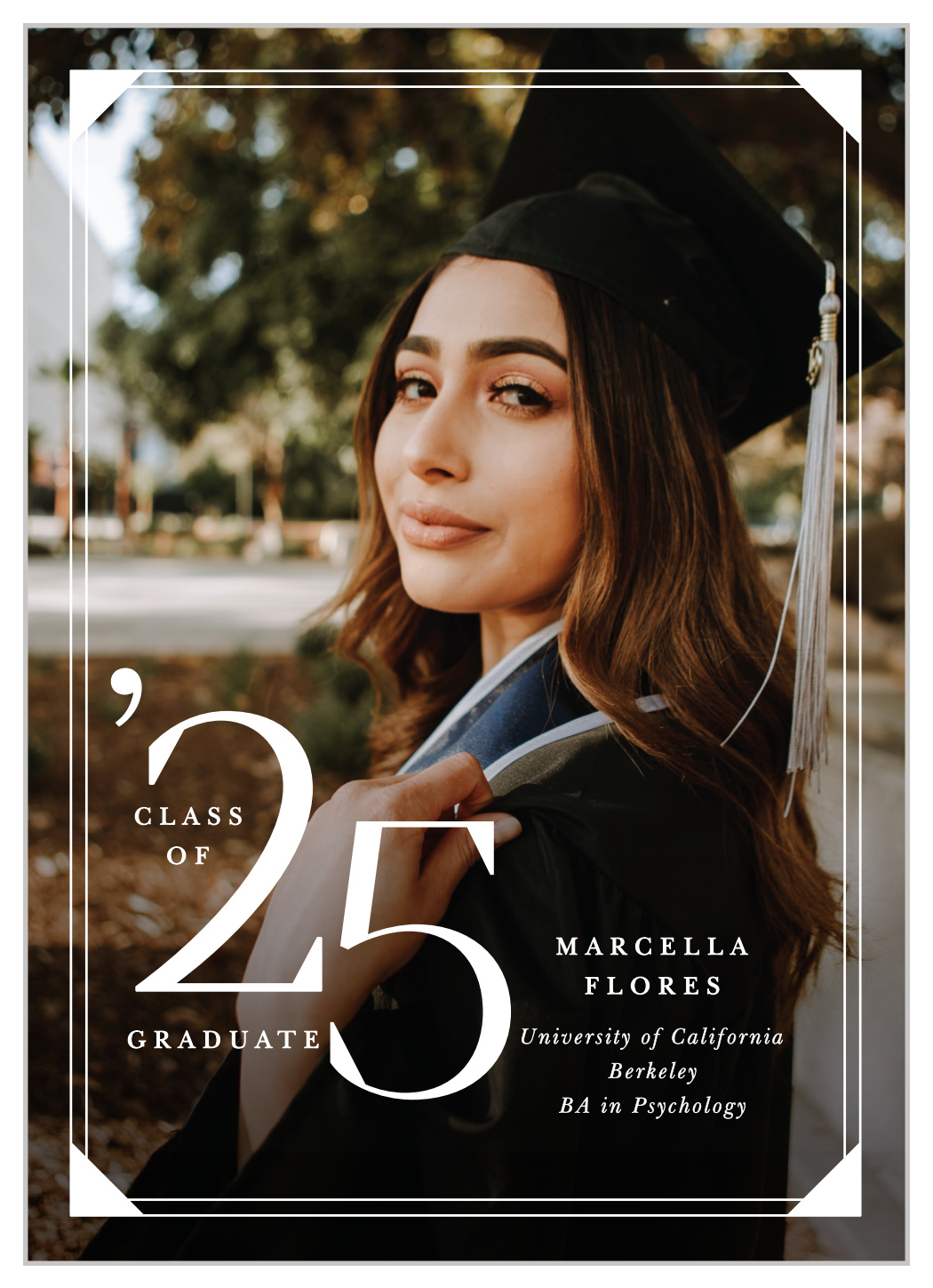 Bordered Connection Graduation Announcements by Basic Invite