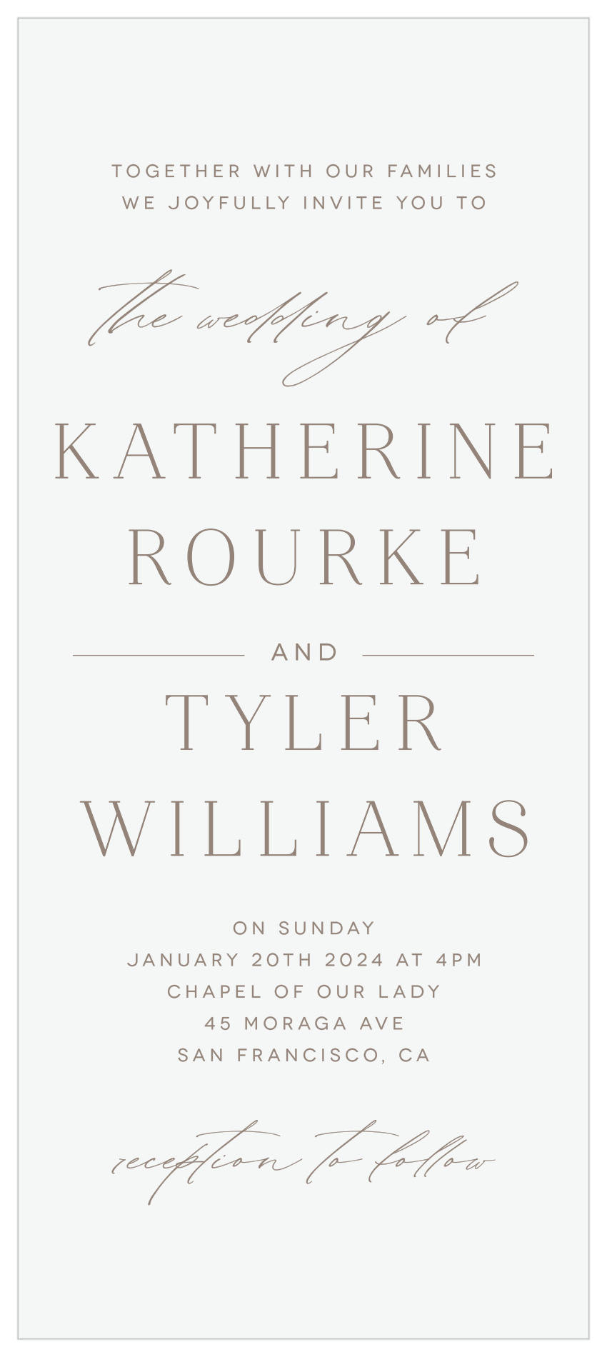 Romantic Type Tea Wedding Invitations by Basic Invite