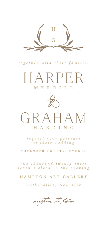 Monogram Wedding Invitations - Match Your Color & Style Free!