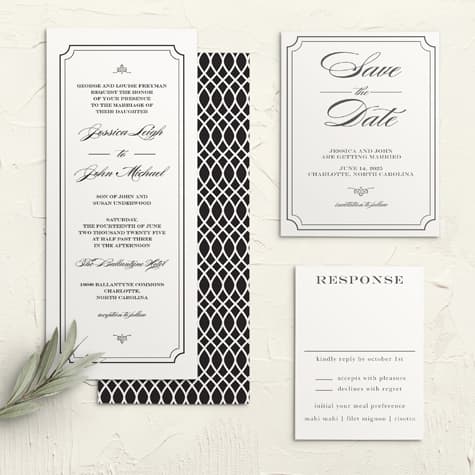 Elegant Script Tea Wedding Invitations by Basic Invite