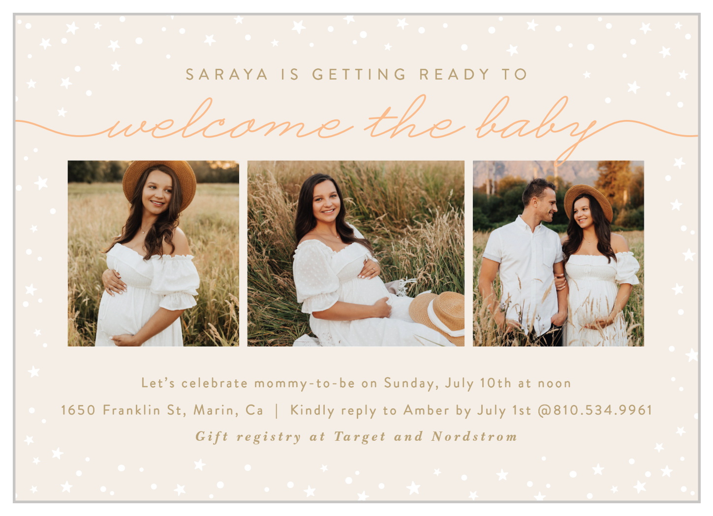 Welcome The Baby Baby Shower Invitations by Basic Invite