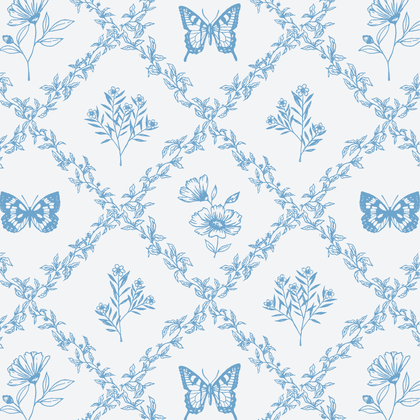 Papillon et Fleur Peel and Stick Wallpaper | Love vs. Design