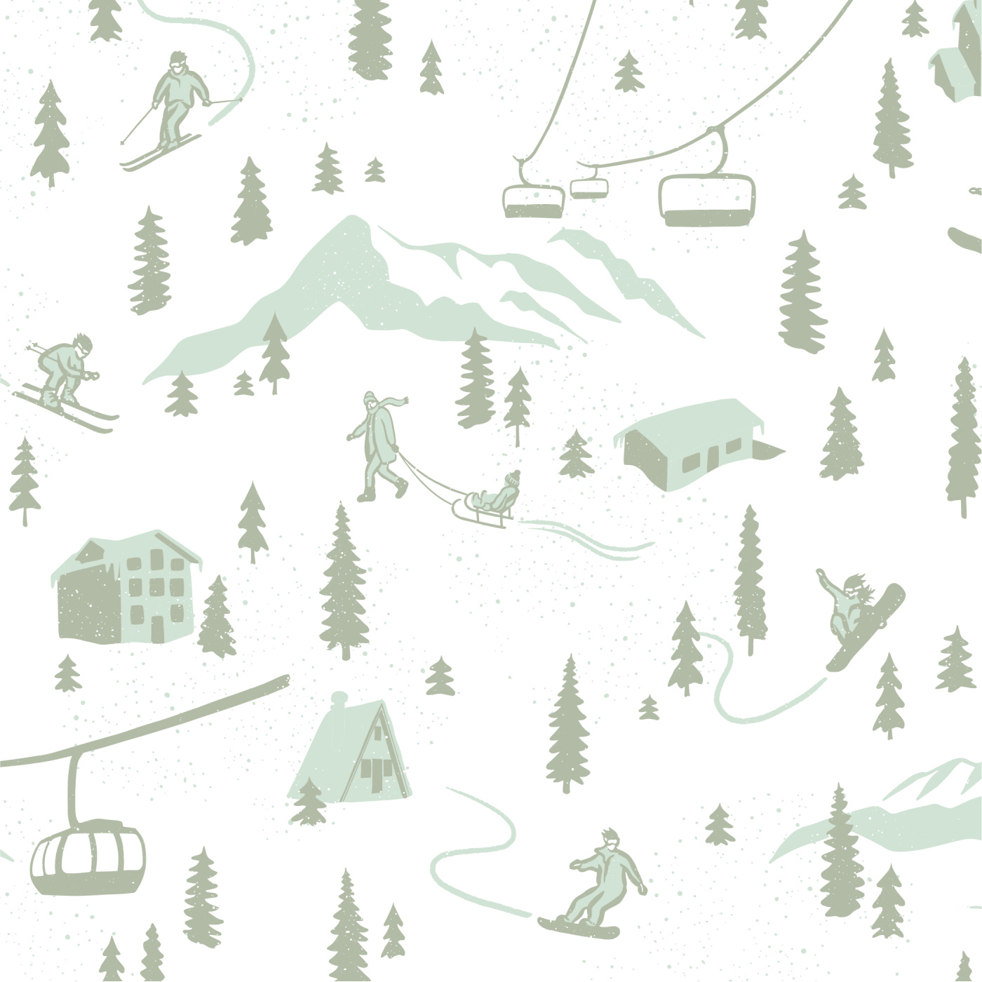 Snow Day Peel and Stick Wallpaper | Love vs. Design
