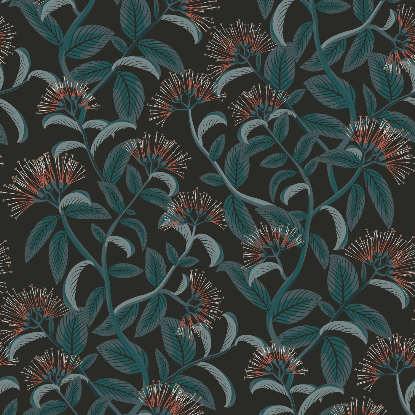 Moody Metrosideros Peel and Stick Removable Wallpaper | Love vs. Design