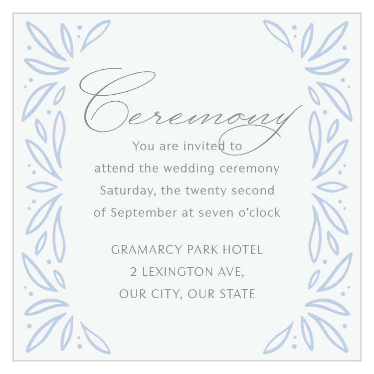Bursting Frame Ceremony Cards by Basic Invite