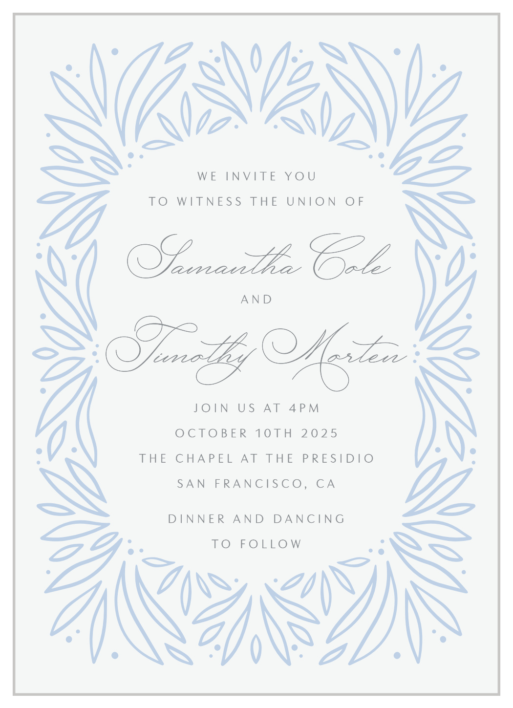 Bursting Frame Wedding Invitations by Basic Invite