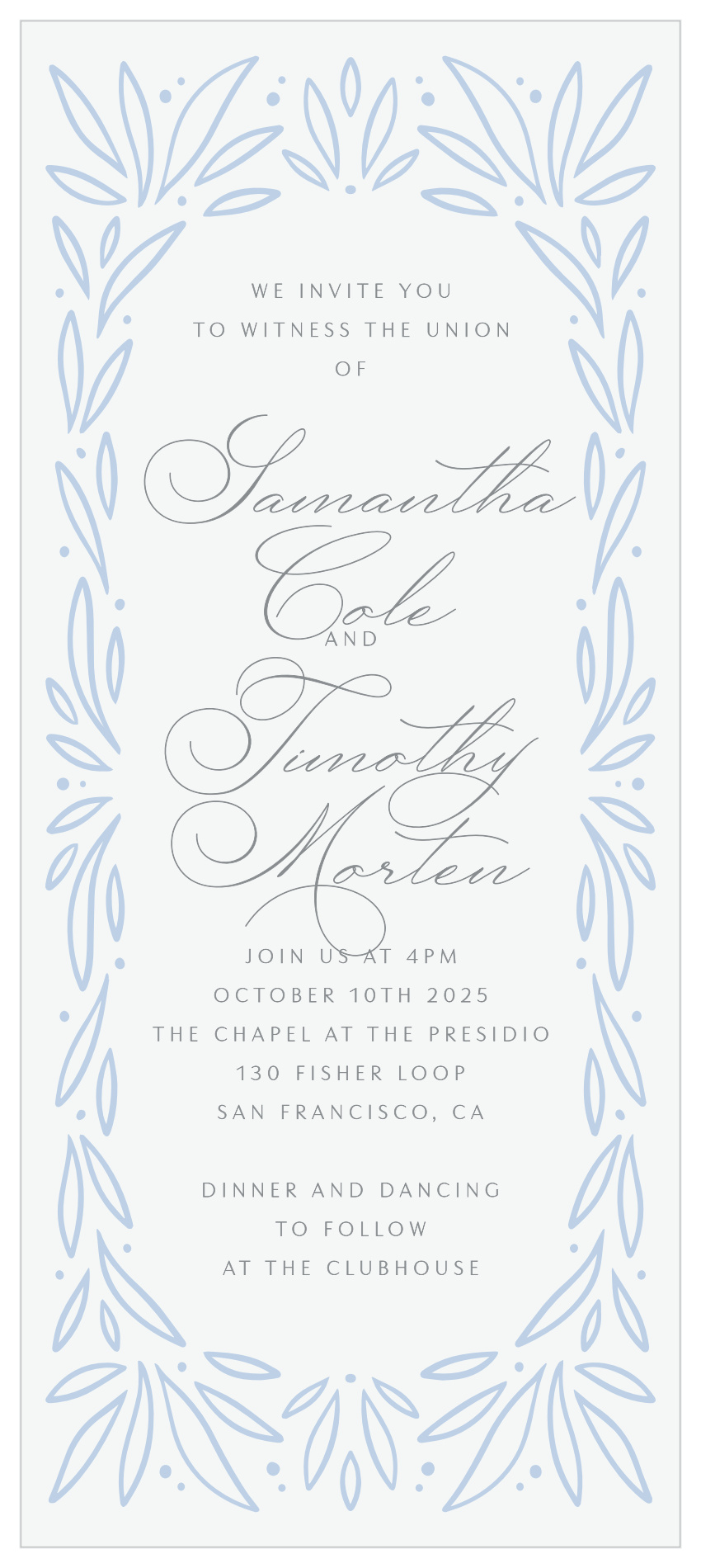 Bursting Frame Tea Wedding Invitations by Basic Invite