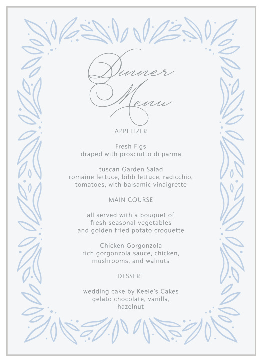 Wedding Menus | Design Your Menu Cards Instantly Online!