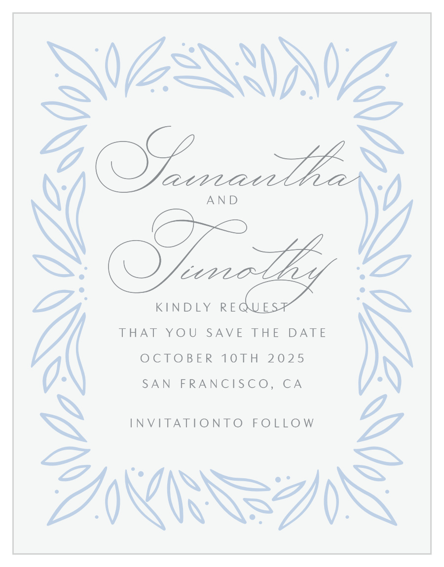 Bursting Frame Save the Date Cards by Basic Invite