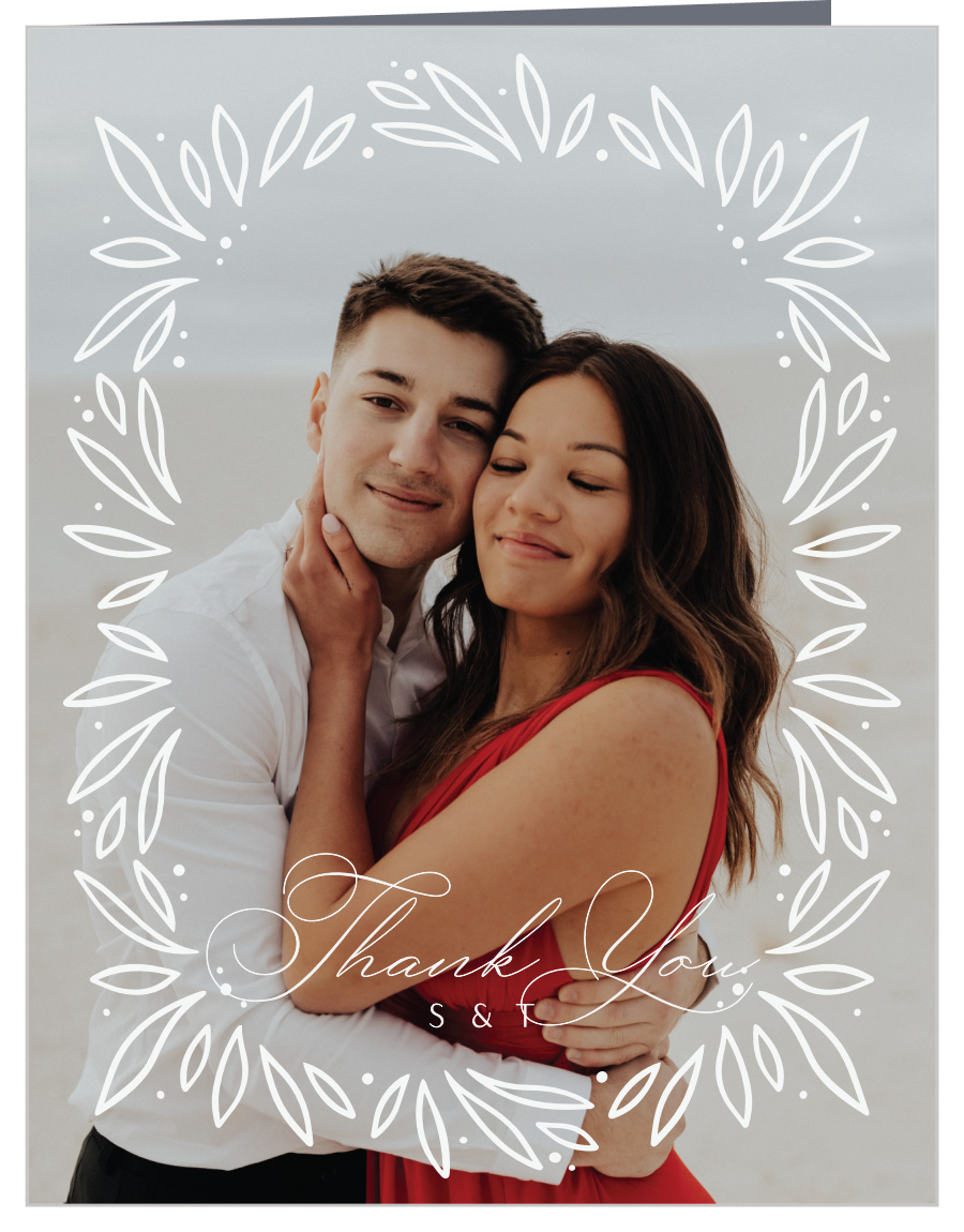 Bursting Frame Wedding Thank You Cards by Basic Invite