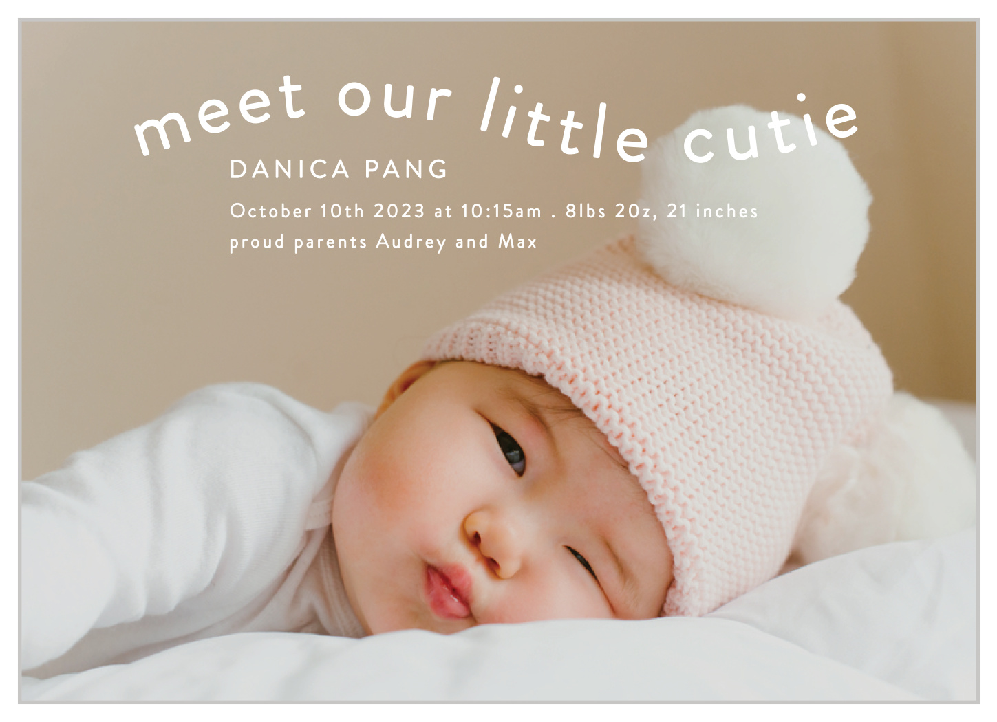 Little Cutie Birth Announcements by Basic Invite