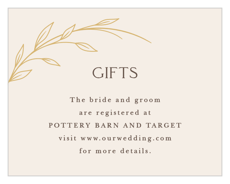Arched Vine Registry Cards by Basic Invite