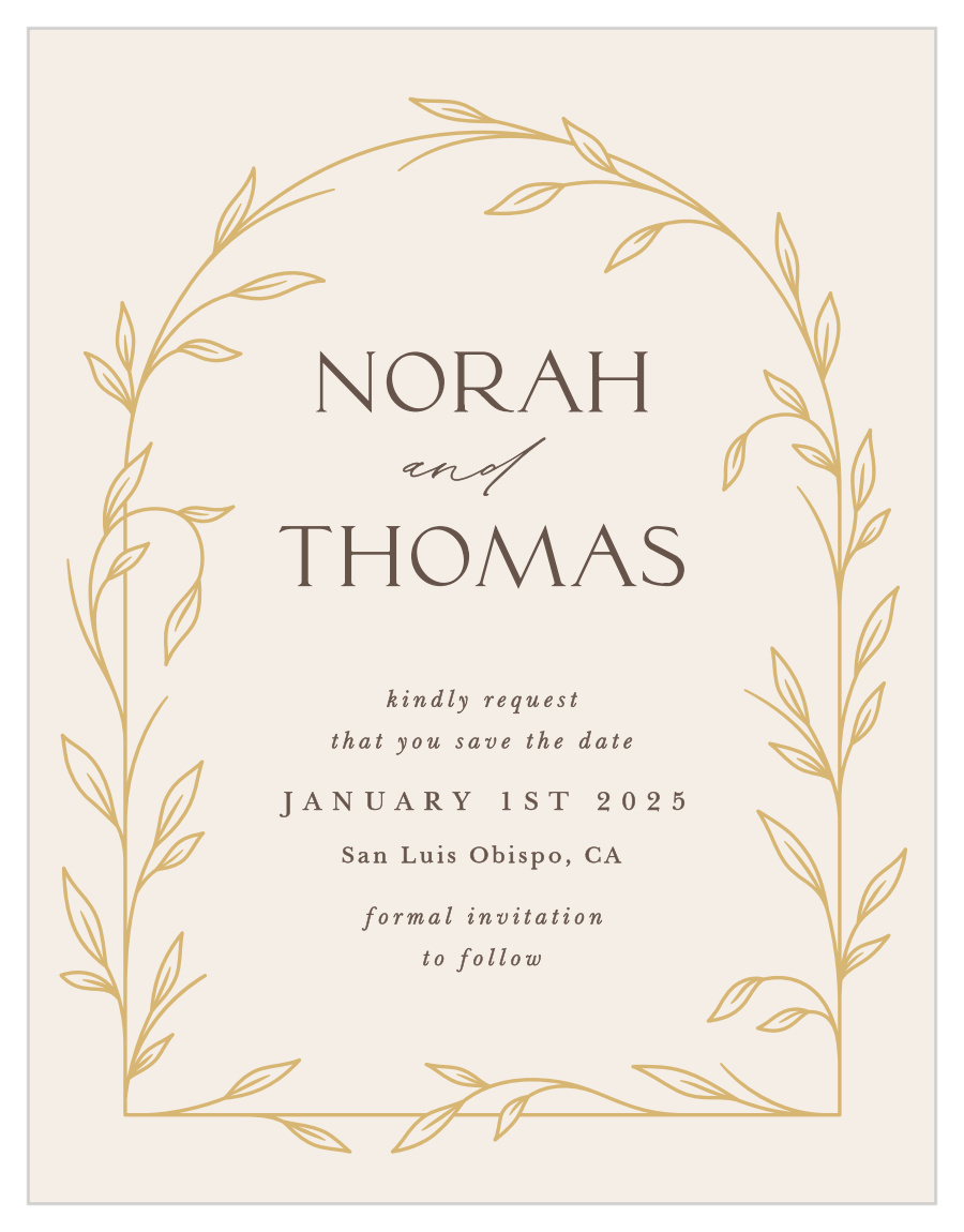 Arched Vine Save the Date Magnets by Basic Invite