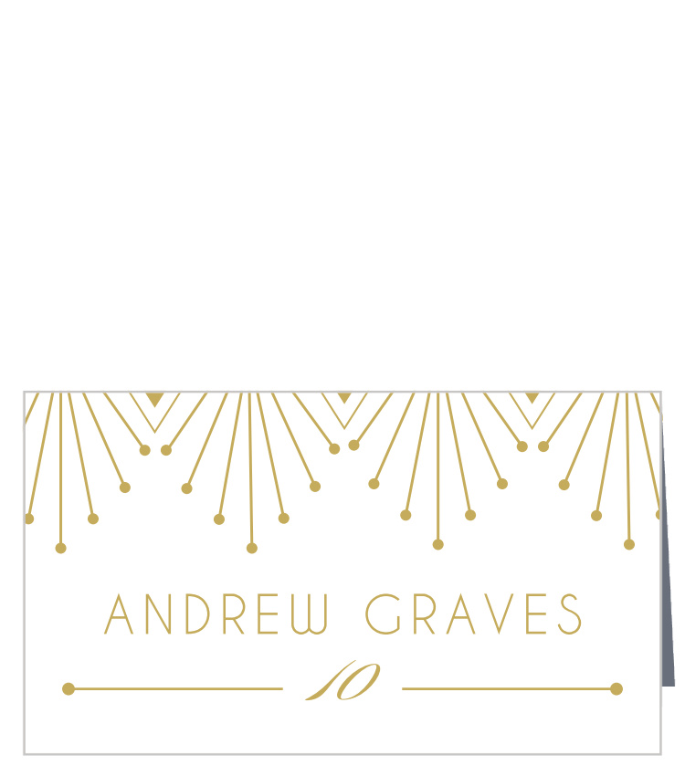 Deco Classic Place Cards by Basic Invite