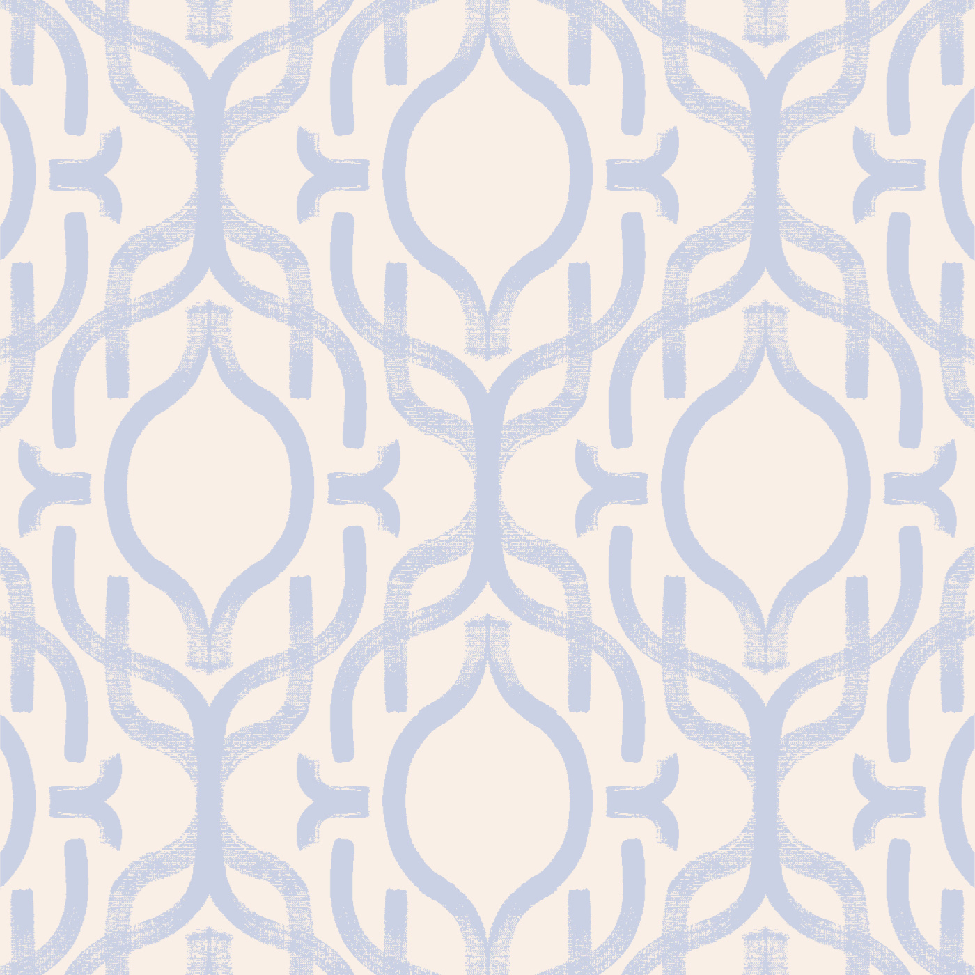 Handpainted Ogee Peel and Stick Removable Wallpaper | Love vs. Design