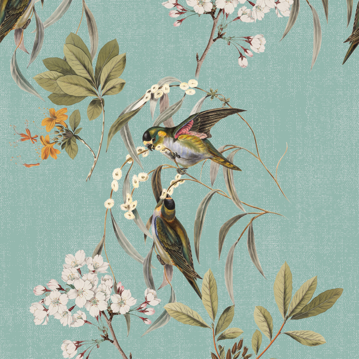 Bird Botanical Peel and Stick Wallpaper | Love vs. Design