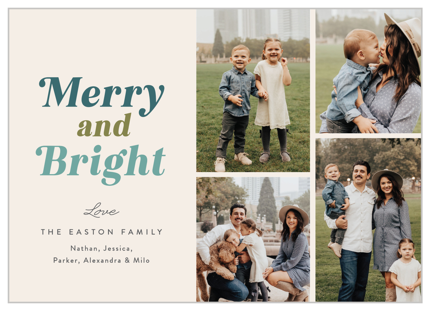 Merry Multicolor Holiday Cards by Basic Invite