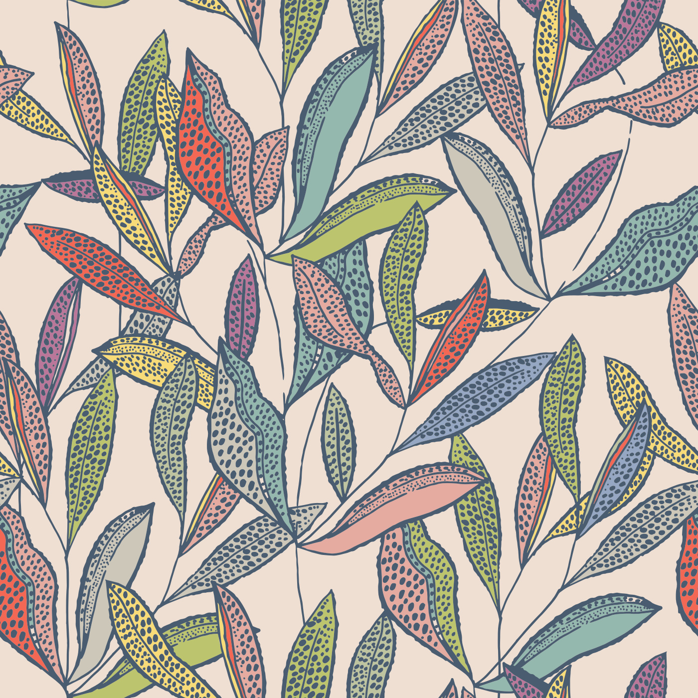 Foliage Fiesta Peel and Stick Removable Wallpaper | Love vs. Design