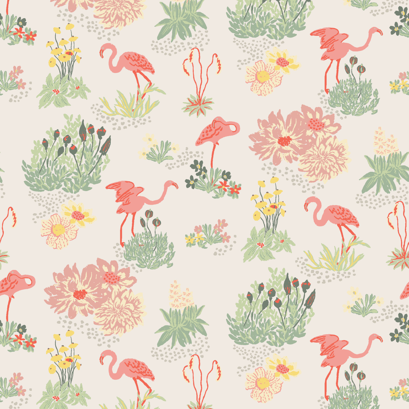 Flamingo Paradise Peel and Stick Wallpaper | Love vs. Design