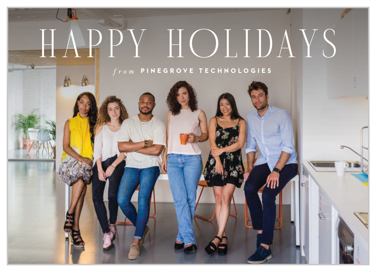 Full Photo Corporate Holiday Cards By Basic Invite