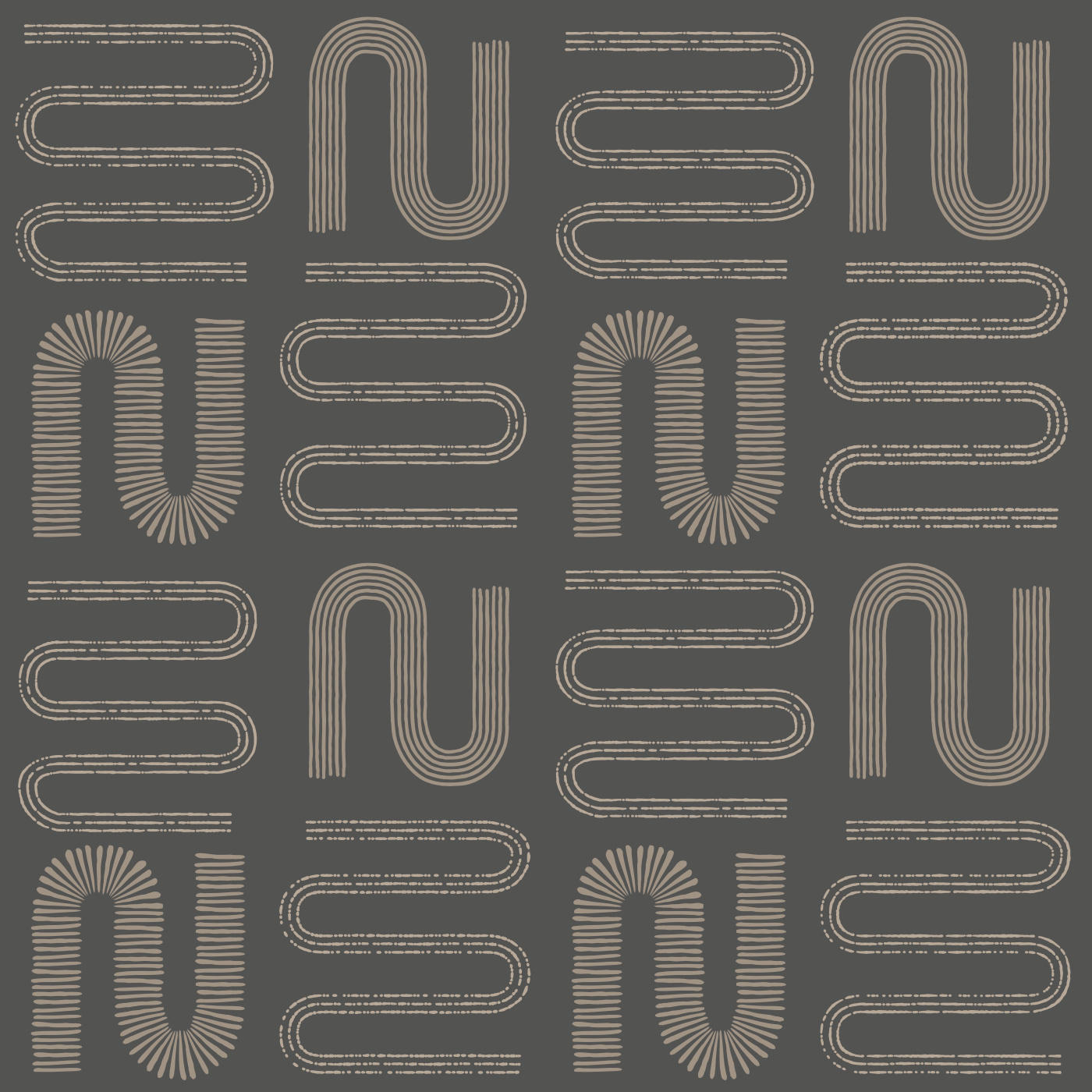 Modern Squiggles Peel and Stick Removable Wallpaper | Love vs. Design