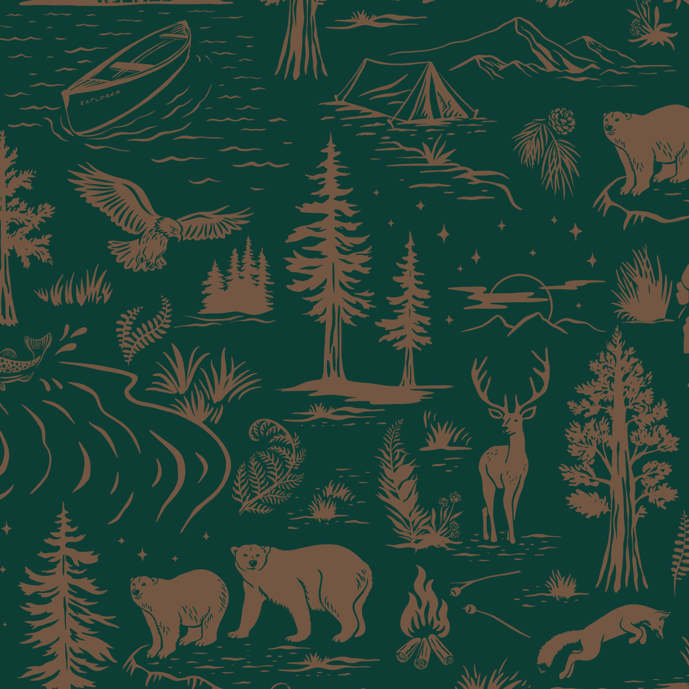 Wilderness Adventure Peel and Stick Removable Wallpaper | Love vs. Design