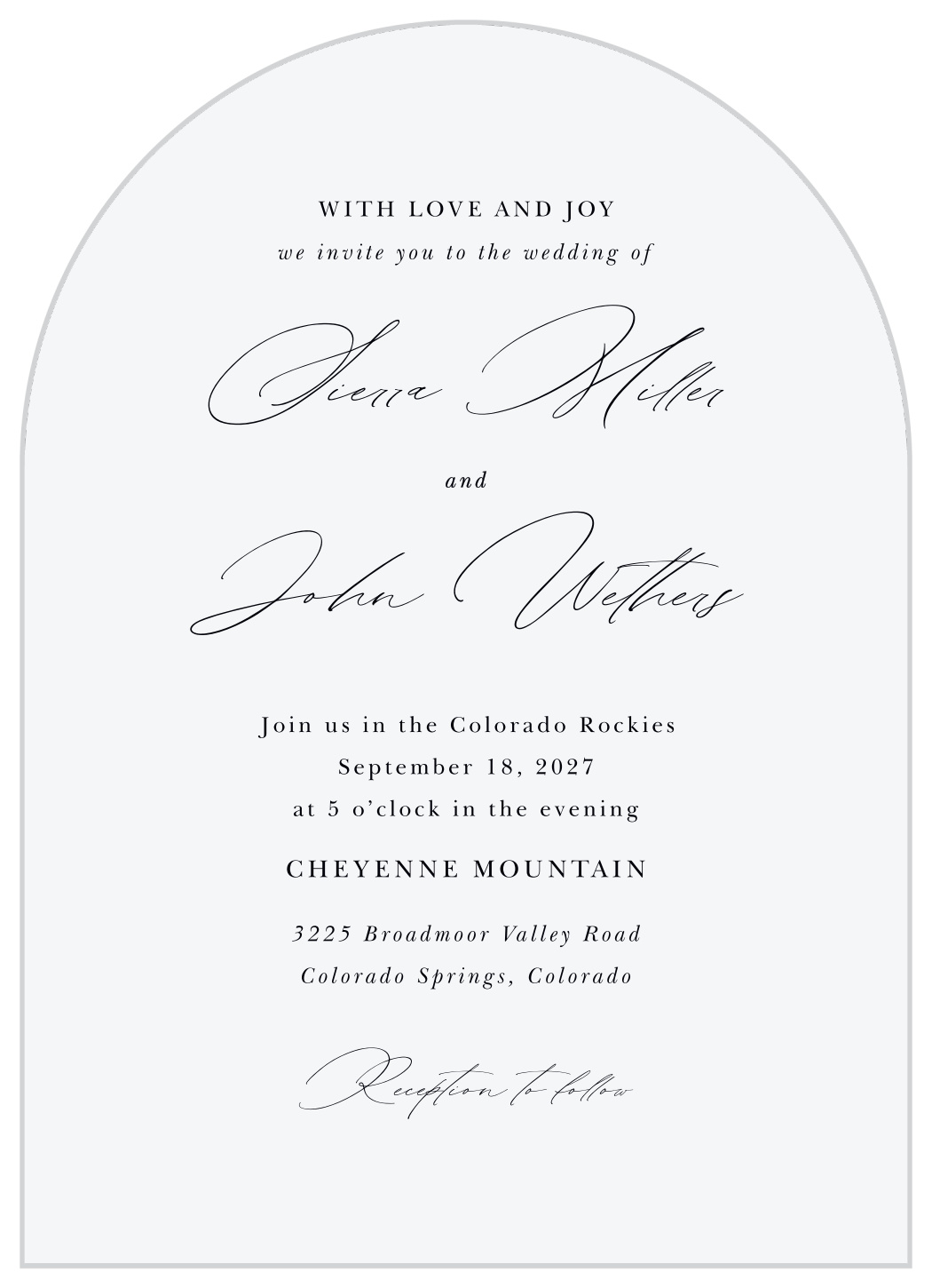 Mountain Painting Wedding Arch Invitations by Basic Invite