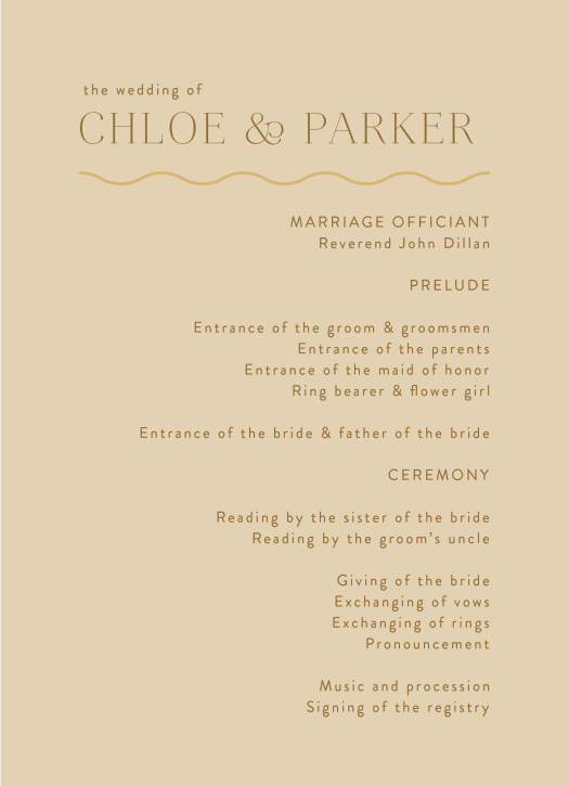 Simple Wave Wedding Arch Invitations by Basic Invite