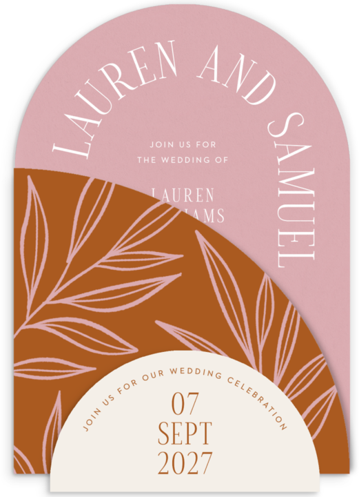 Stacked Arch Wedding Invitations