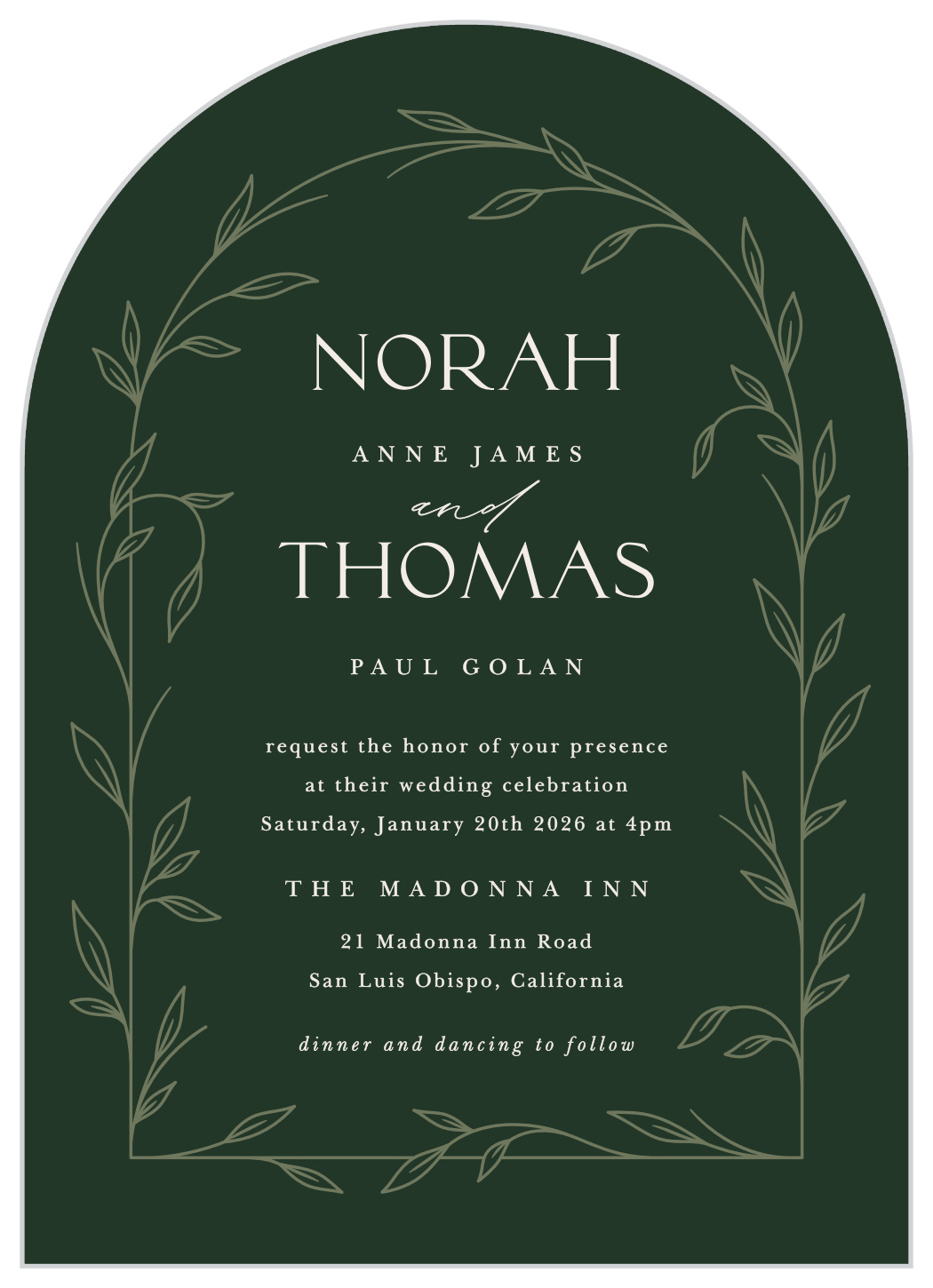 Forest Woods Wedding Arch Invitations by Basic Invite